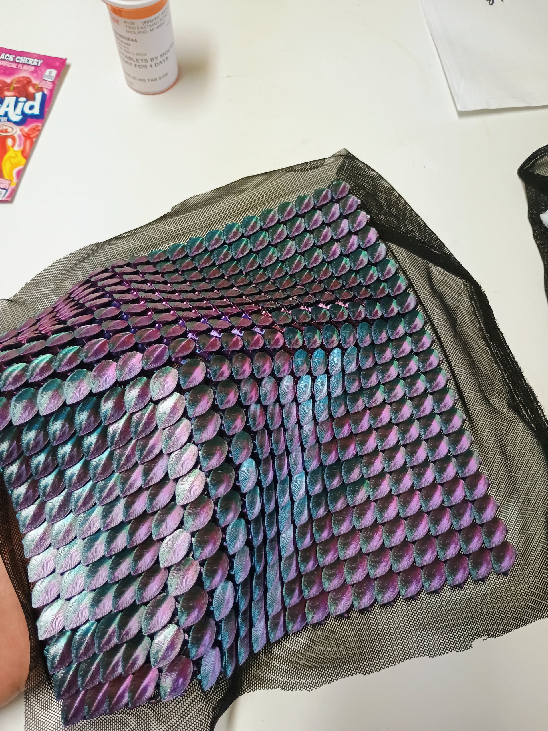 3d printed fabric dragon scale – Crafty-witch